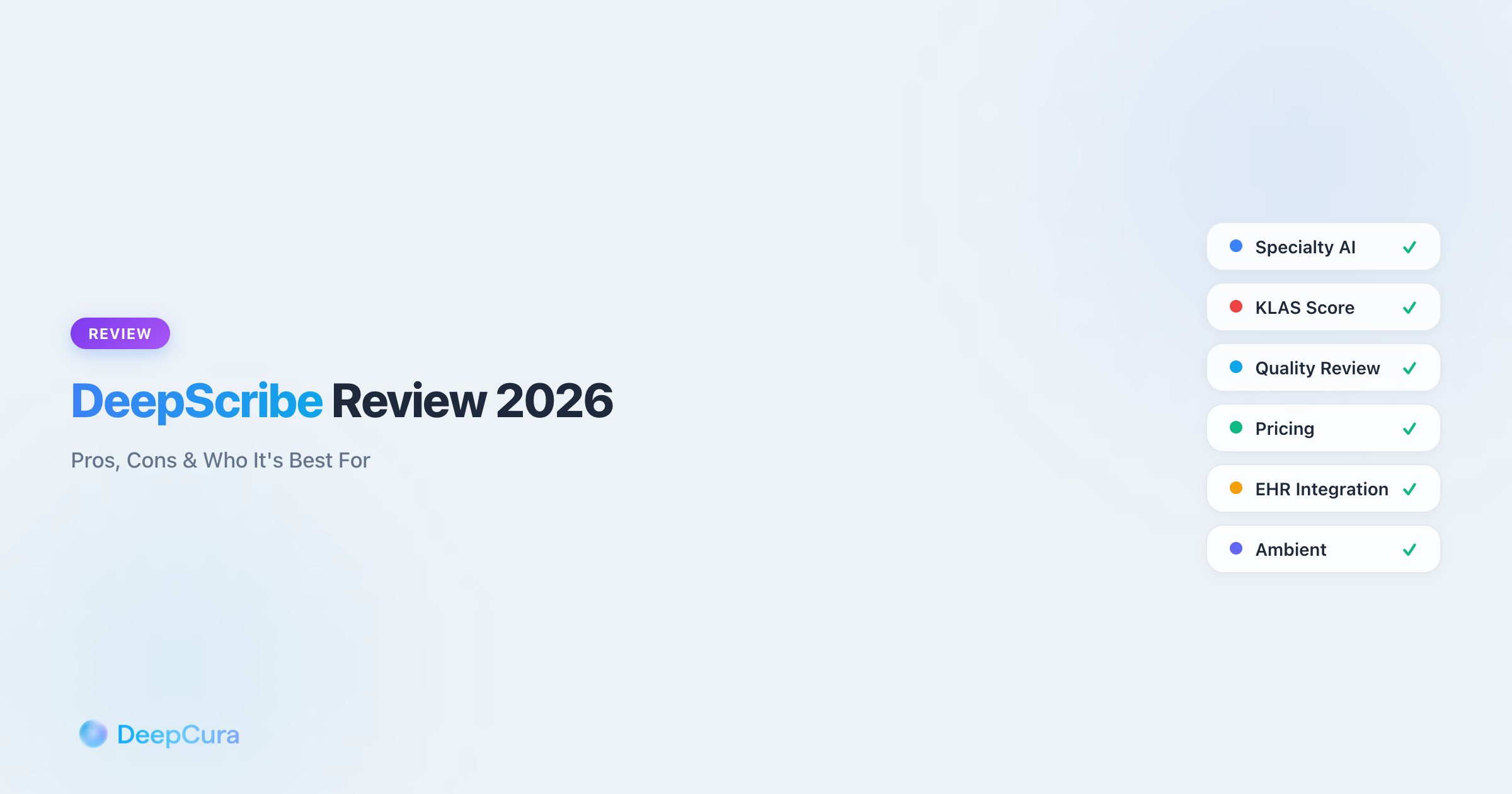 DeepScribe Review 2026 — Pros, Cons & Who It's Best For | DeepCura ...